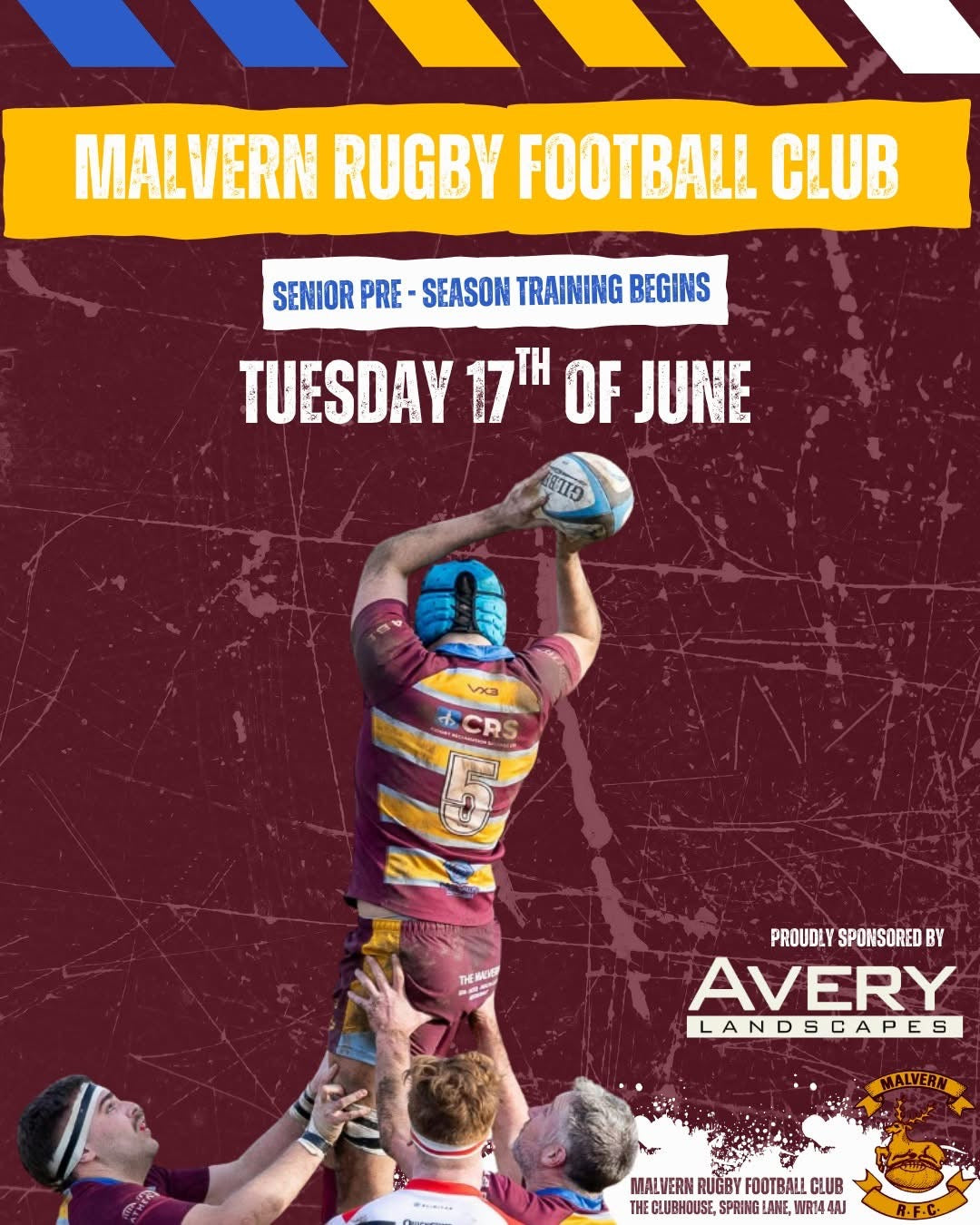 Senior Pre-Season Training Dates Announced – Malvern Rugby Club