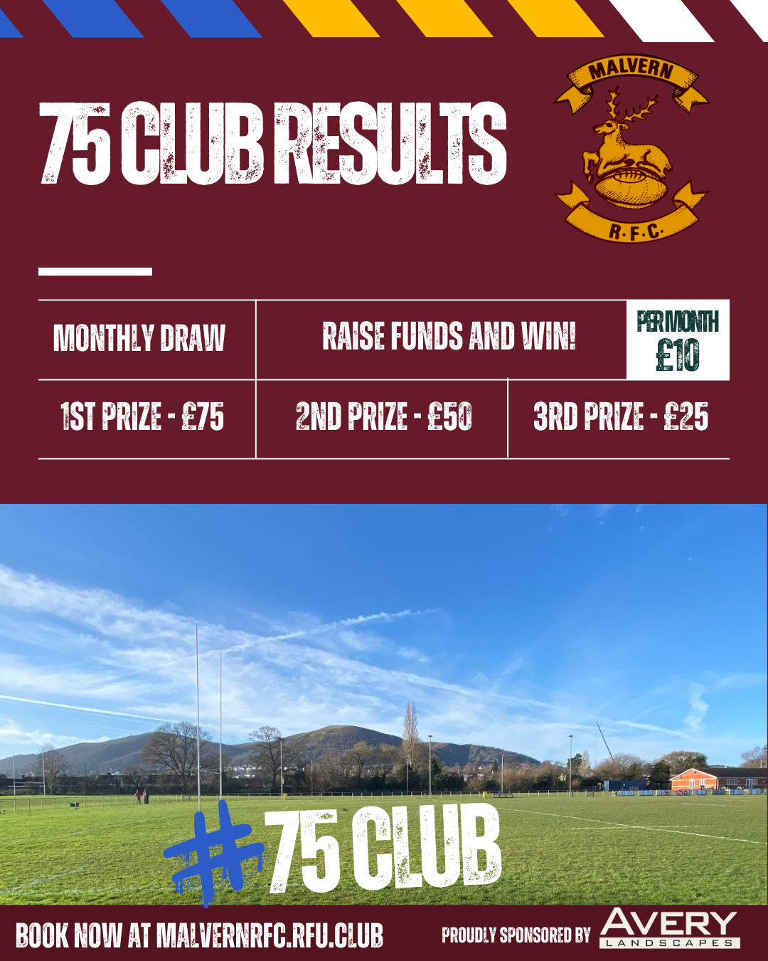 🎉🏉 Malvern RFC 75 Club Winners Announcement! 🏉🎉 – Malvern Rugby Club